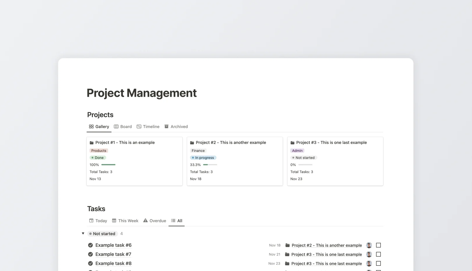 Simple Project Management | Notion Everything